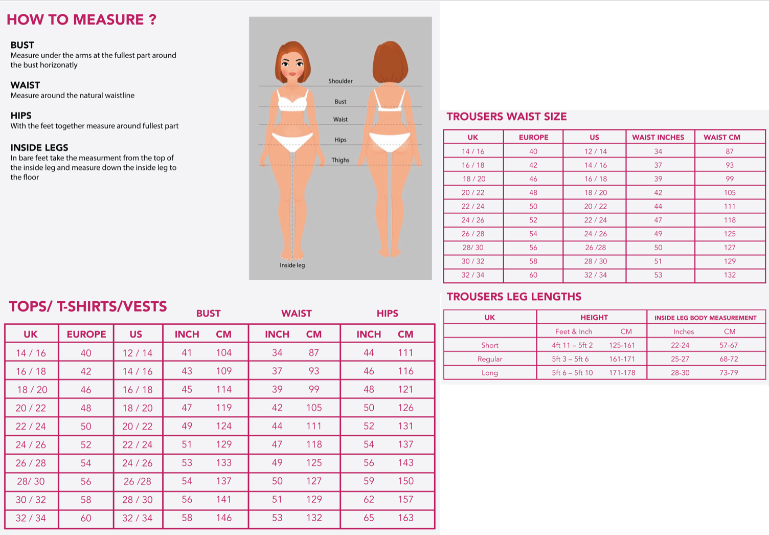 Size Guide | Comfy Fit Clothing